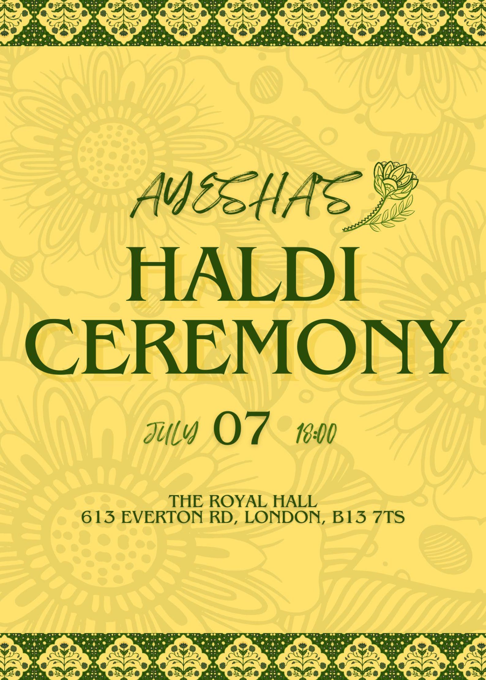 Desi Haldi Invitation (editable) - Etsy