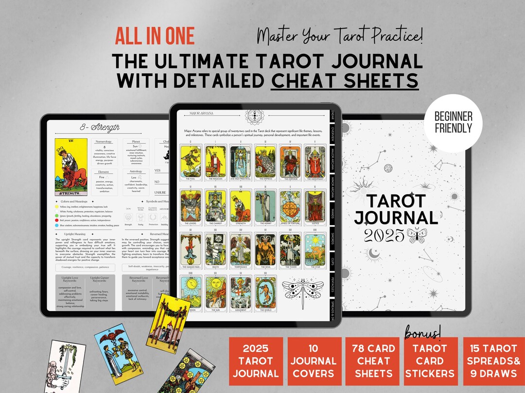 Tarot Journal, Tarot for Beginners, Digital Journal, Tarot Workbook ...