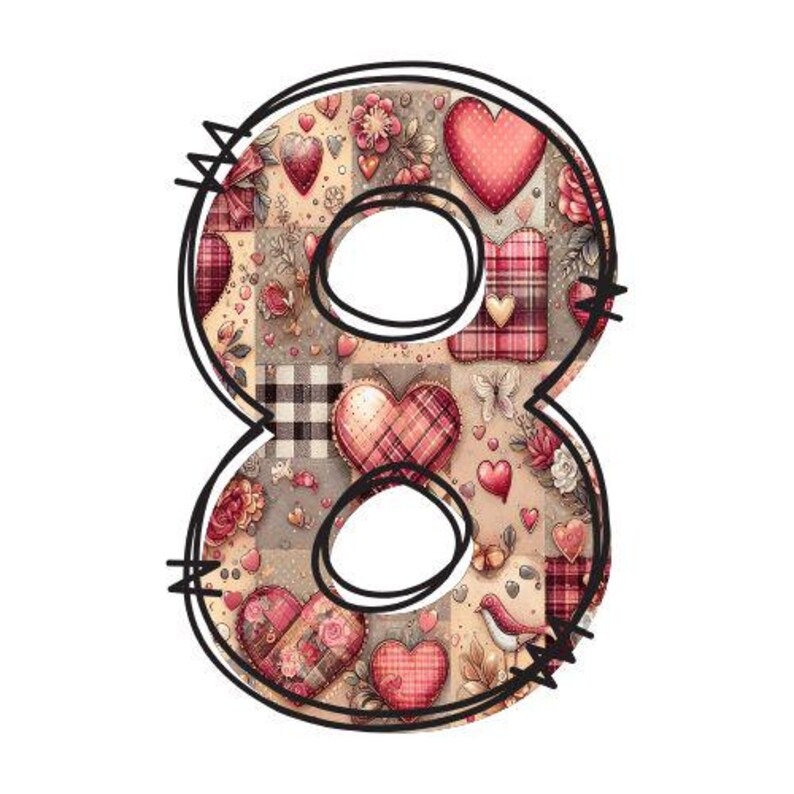 Cute Patchwork Valentine Alphabet, Digital Download, Great for All Your ...