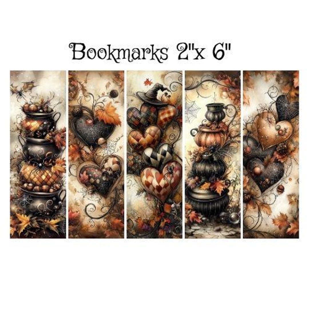 Fall & Halloween Bookmarks: Spooky Autumn Reading Gift (digital ...