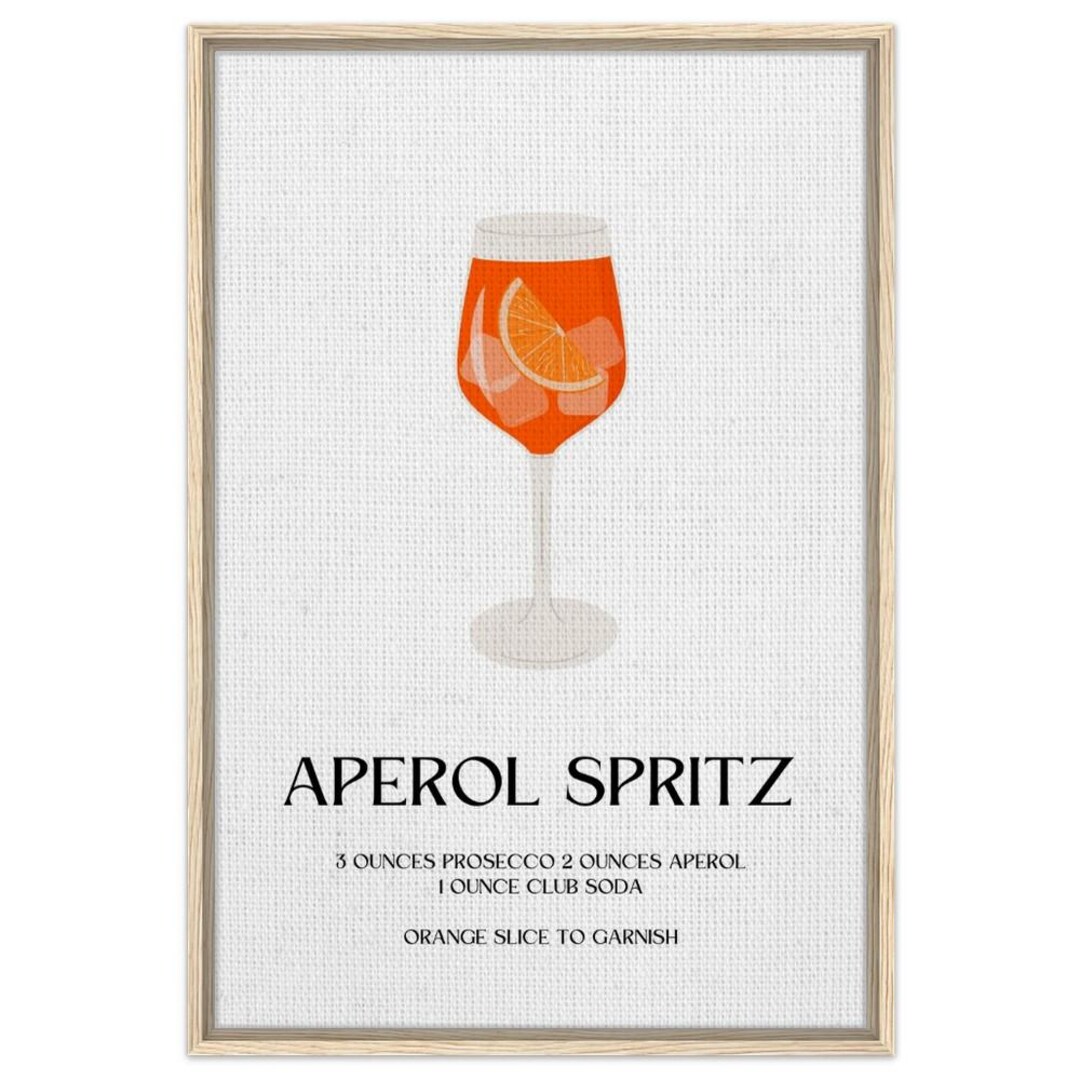 Large aperol Spritz Kitchen Wall Art Print 60x90 Cm Geometric Design ...