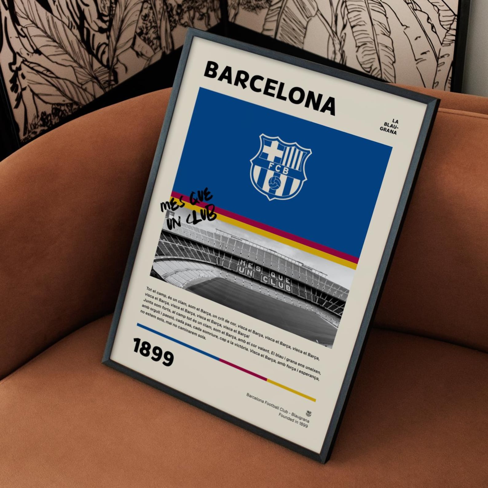 Barcelona Poster | Camp Nou Stadium Print | Sports Poster | Football ...