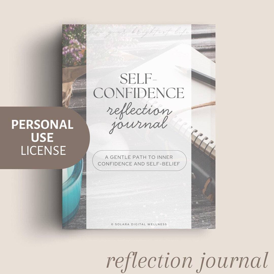 Self-confidence Reflection Journal | Personal Use License | Guided ...