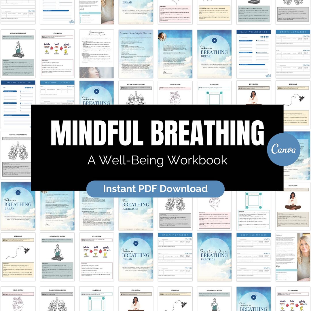 Breathwork Guide Take a Breathing Break DFY Coaching Workbook Balance ...