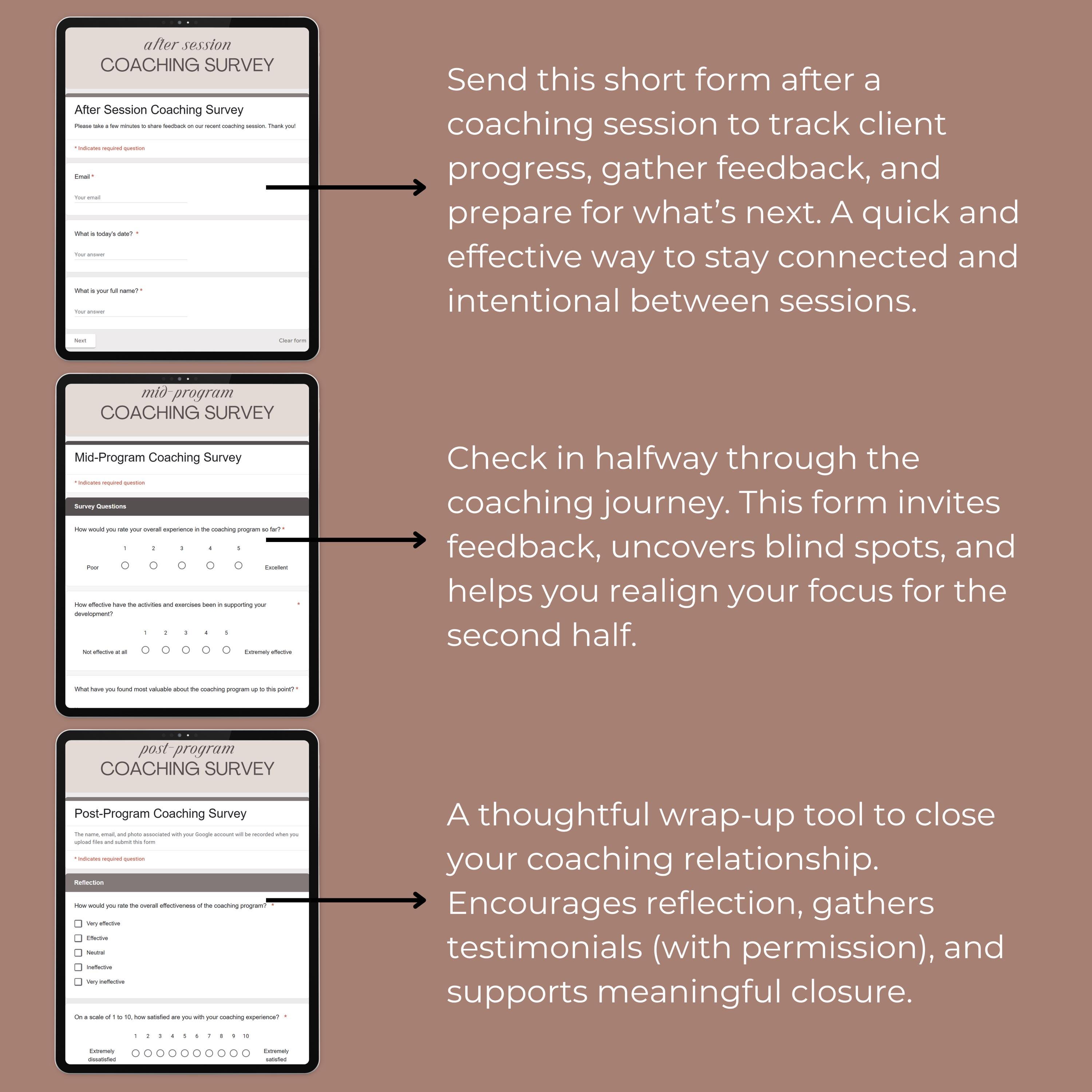 Coaching Client Intake Google Forms Bundle | 9 Editable Google Form ...