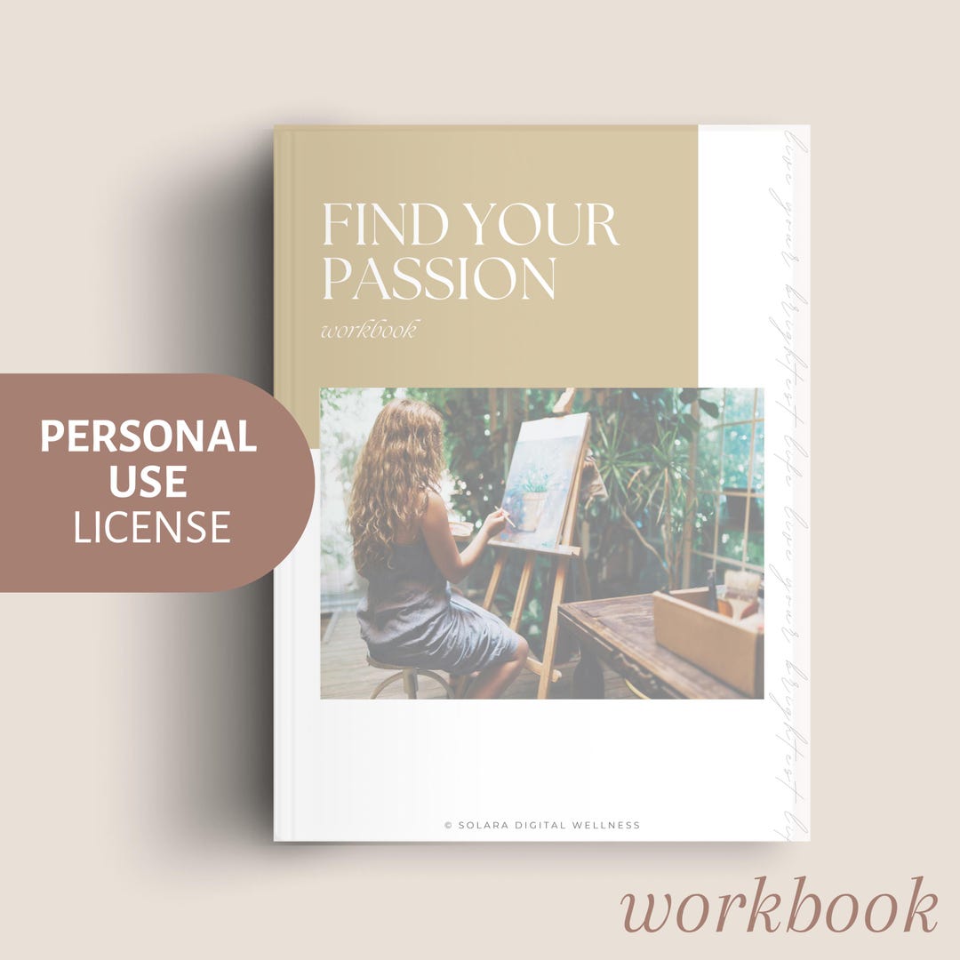 Find Your Passion Workbook | Personal Use License | Uncover Purpose ...