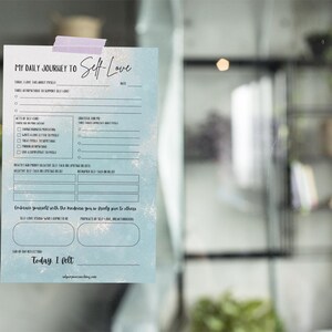 Daily Journey to Self-love Worksheet Printable PDF Download - Etsy