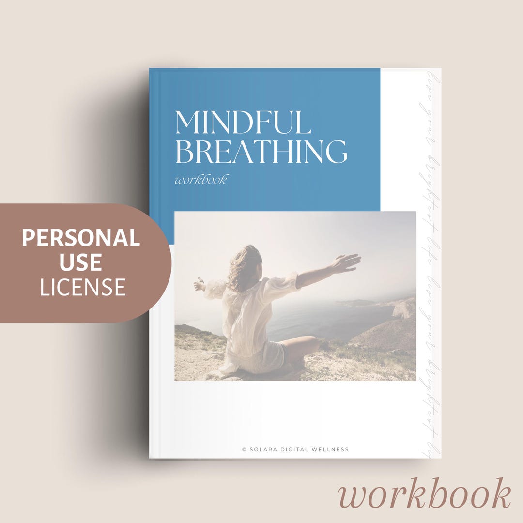 Mindful Breathing Workbook | Personal Use License | Breathwork for Calm ...