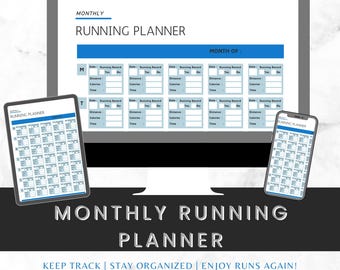Runner's Monthly Calendar | Printable Running Planner | Printable ...