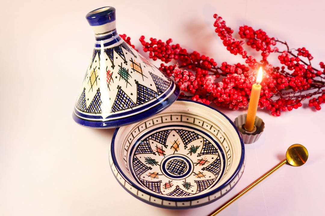 Hand-painted Small Tagine Tunisian Design Mediterranean Table Décor ...