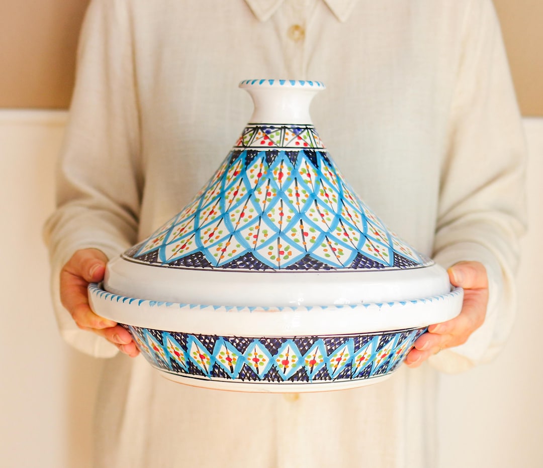 Hand-painted Tunisian Tagine 32 Cm – Decorative Ceramic Serving ...