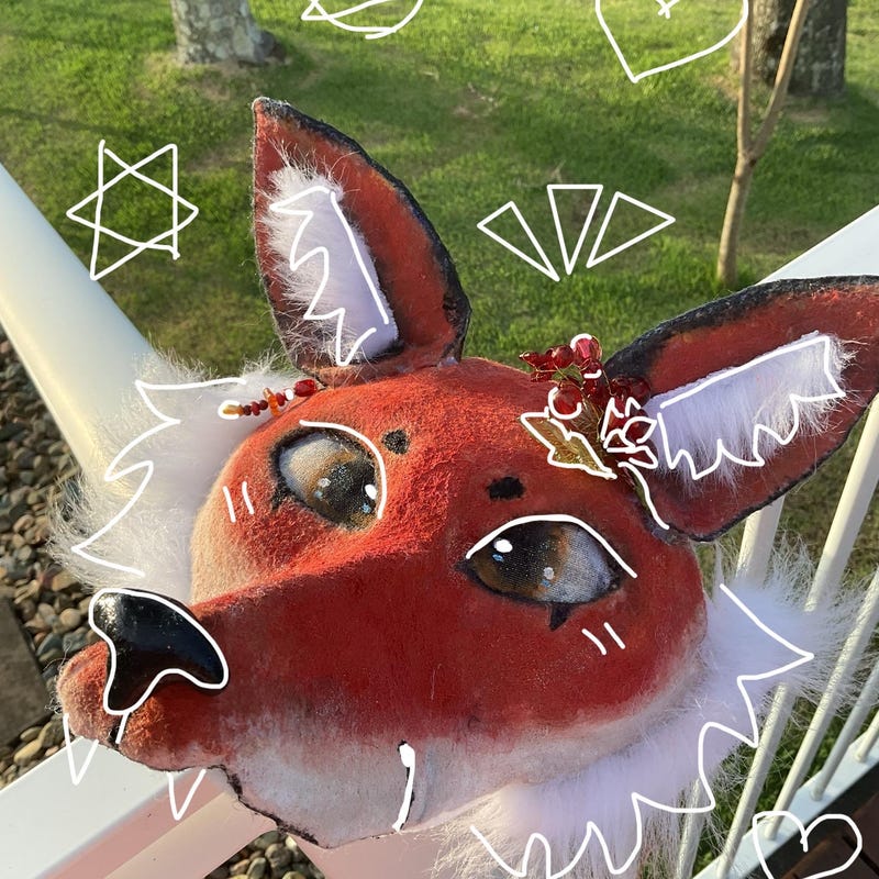 Red Fox Mask - Etsy
