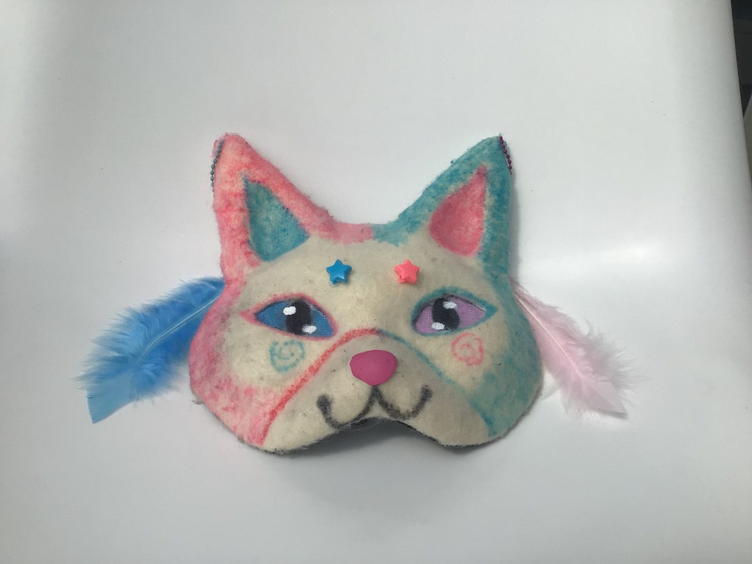 Therian Cat Mask Premade Pink and Blue3 Shipped From Australia Fully ...