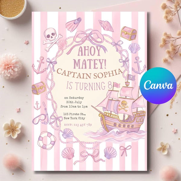 Pirate Birthday Girls - Etsy UK