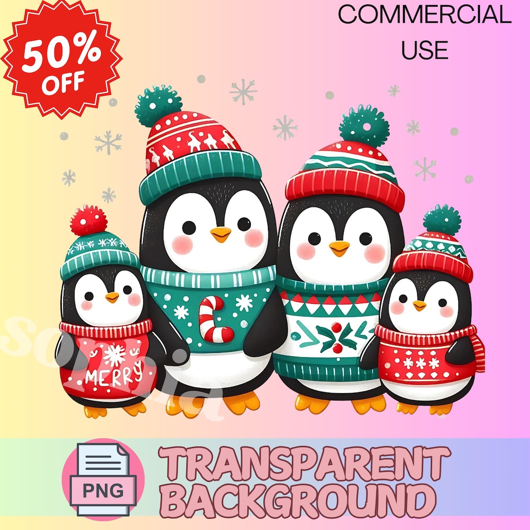 Penguin Family, Christmas Penguin, Christmas Designs, Winter Clipart ...