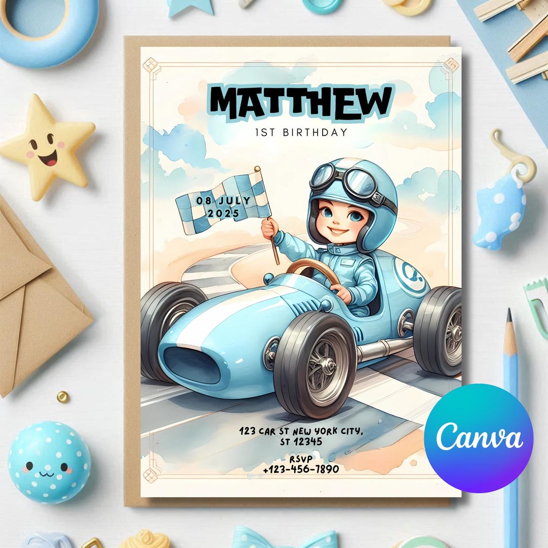 Cars Invitations, Race Car Invitations, Cars Birthday Invites, Cars ...