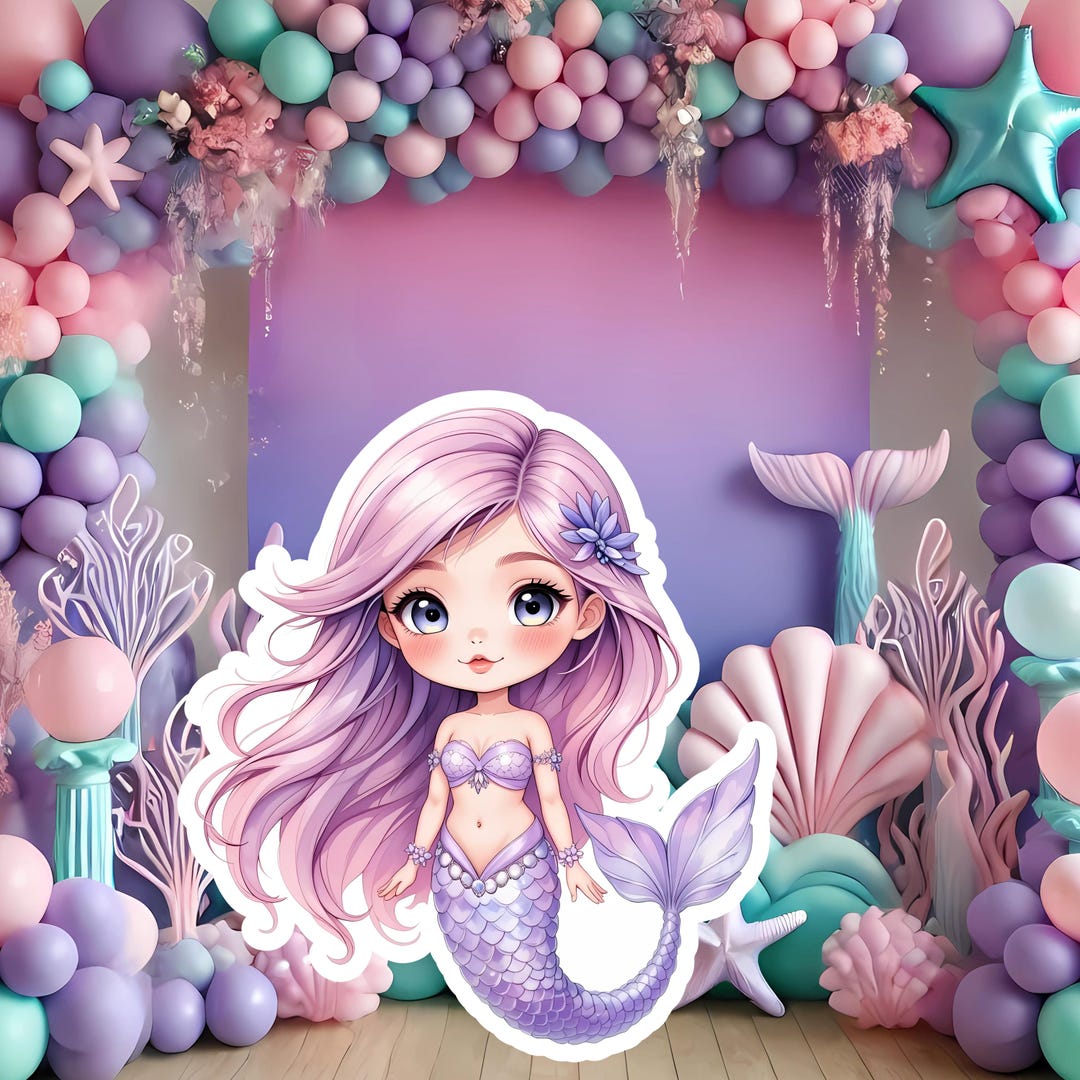 Mermaid Birthday Decorations, Mermaid Party Props, Under the Sea Props ...