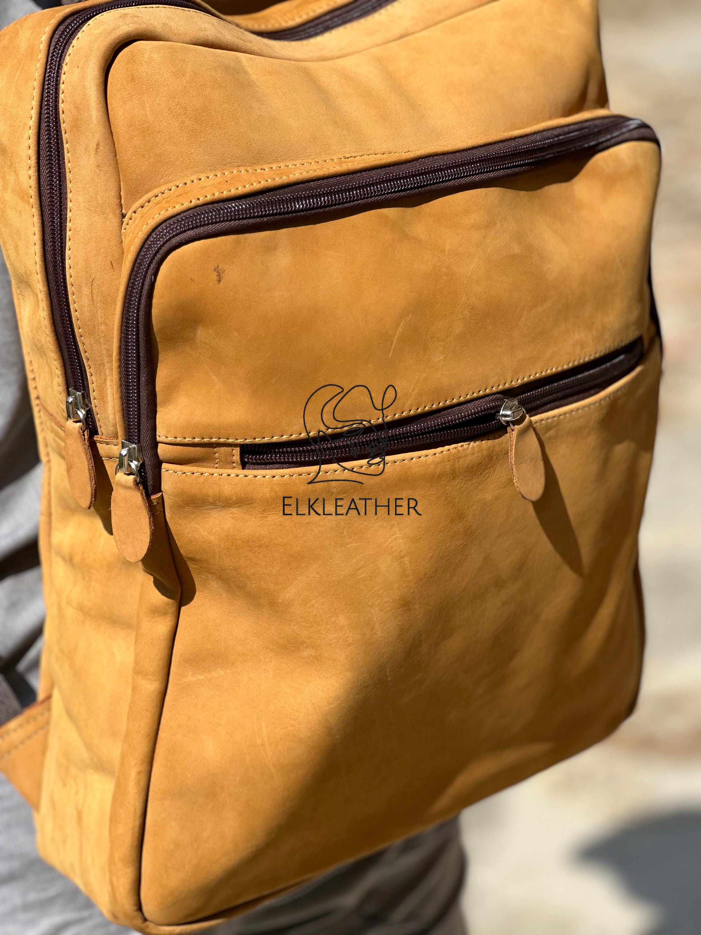 Genuine Leather Backpack Handmade Leather Rucksack Personalised Leather ...