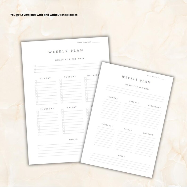 Weekly Planner Template, To-do List, Priorities, Weekly Schedule ...