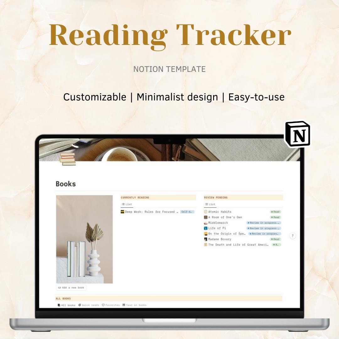 Notion Template Book Log | Digital Personal Library | Reading Planner ...