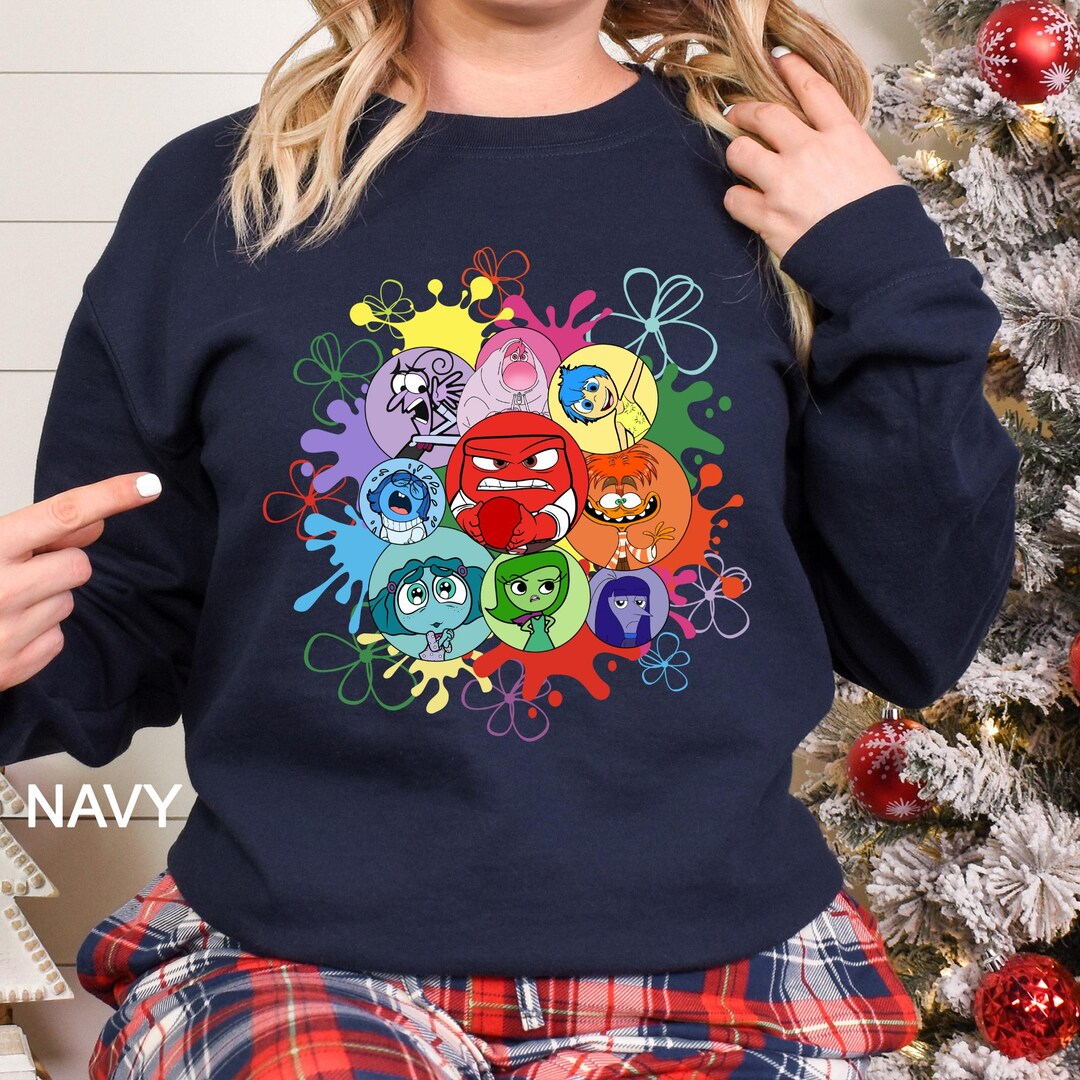 Inside Out 2 All the Feels Sweatshirt, Pixar Inside Out Hoodie, Joy ...