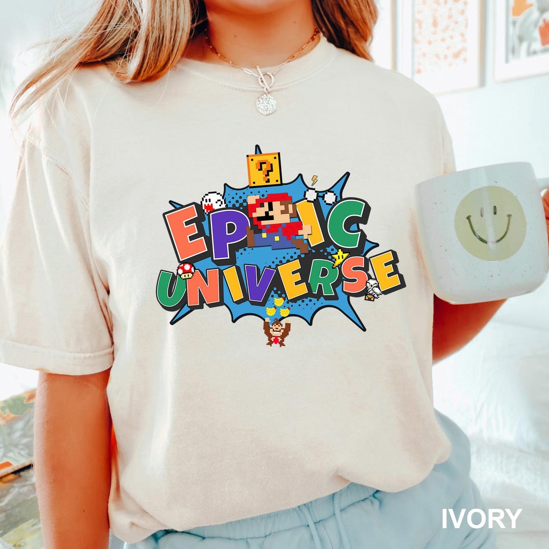 Epic Universe Mario Land Shirt, Comfort Colors, Super Nintendo World ...