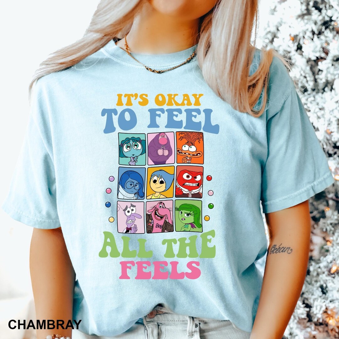Inside Out 2 It's Ok to Feel All the Feels Shirt, Comfort Colors Shirt ...