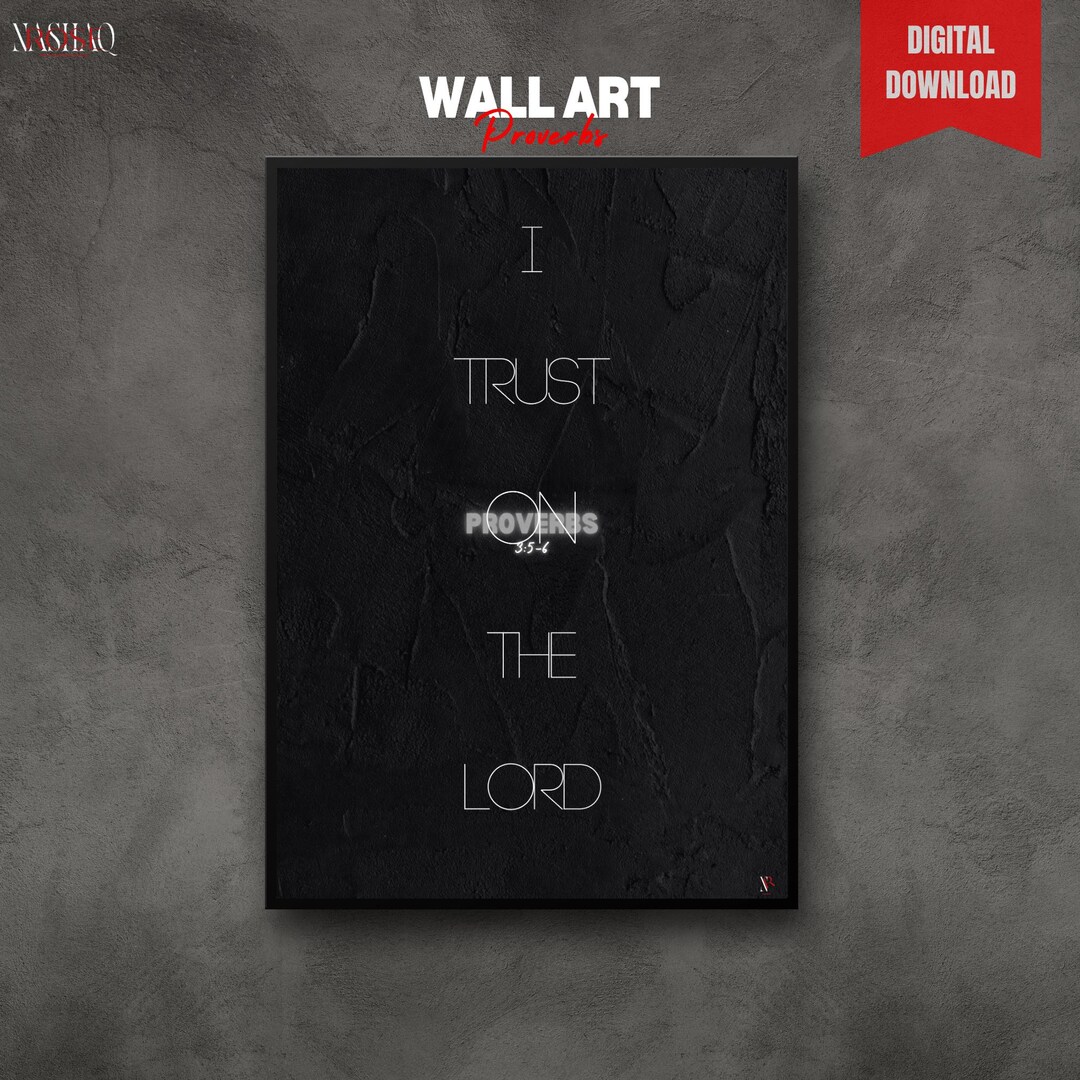 Proverbs Wall Art Christian Scripture Poster Bible Wall Decor Christian ...