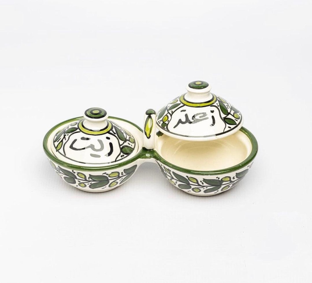 Storage Bowl for Olive Oil and Za'atar With Lid - Etsy