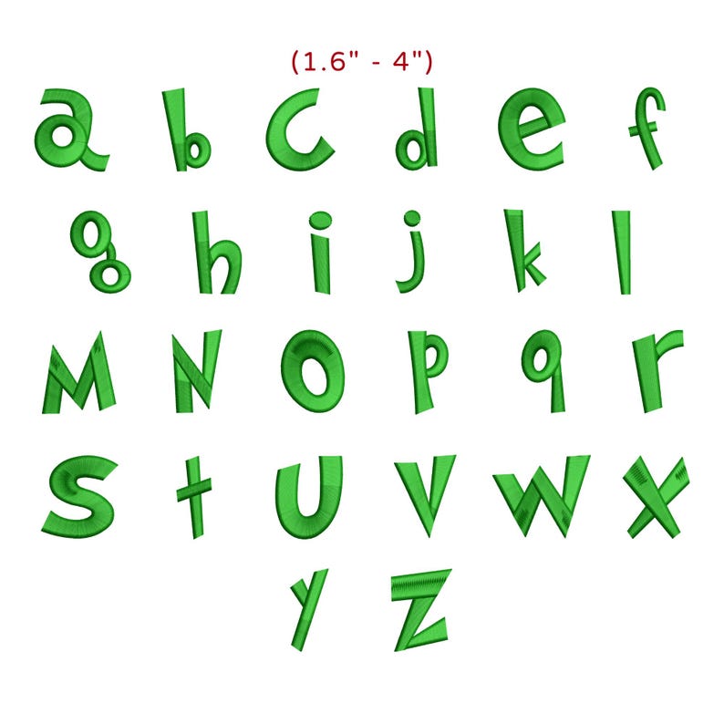 Grinch Embroidery Font Bundle: Christmas Holiday Letters, Numbers (6 ...