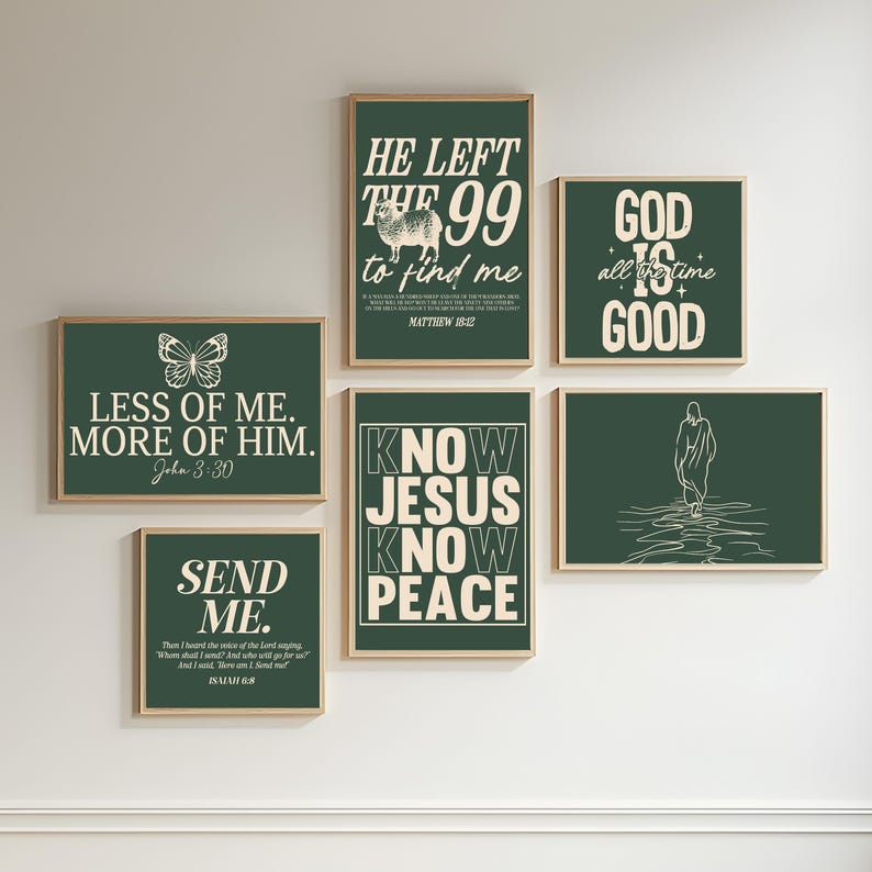Christian Scripture Art Set: Faith-based Home Decor (digital Download ...