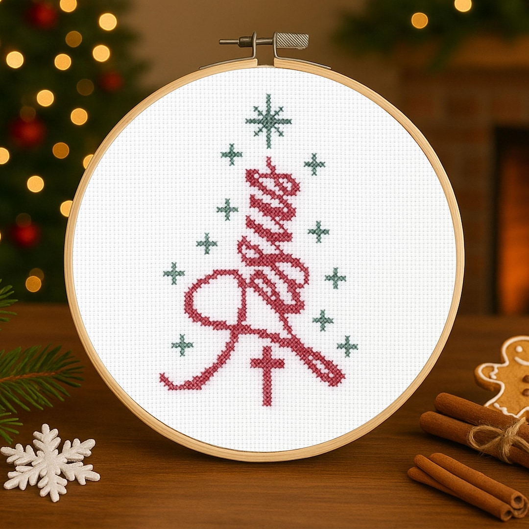 Jesus Christmas Tree Cross Stitch Pattern, - Etsy