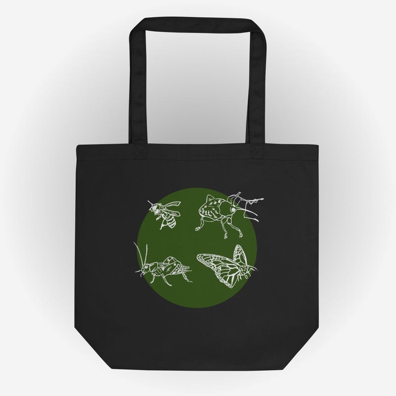 Black Canvas Tote - Etsy