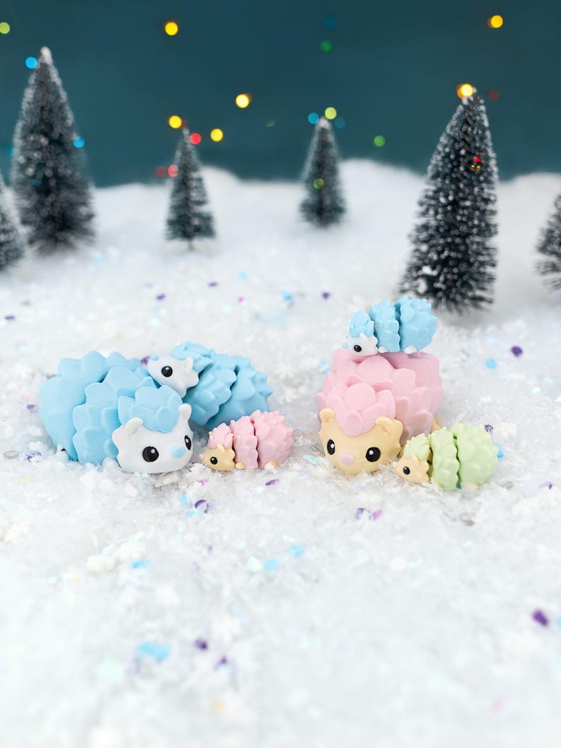 Hedgehogs Articulated Fidget Toy for Kids and Adults, 3d Printed Animal ...