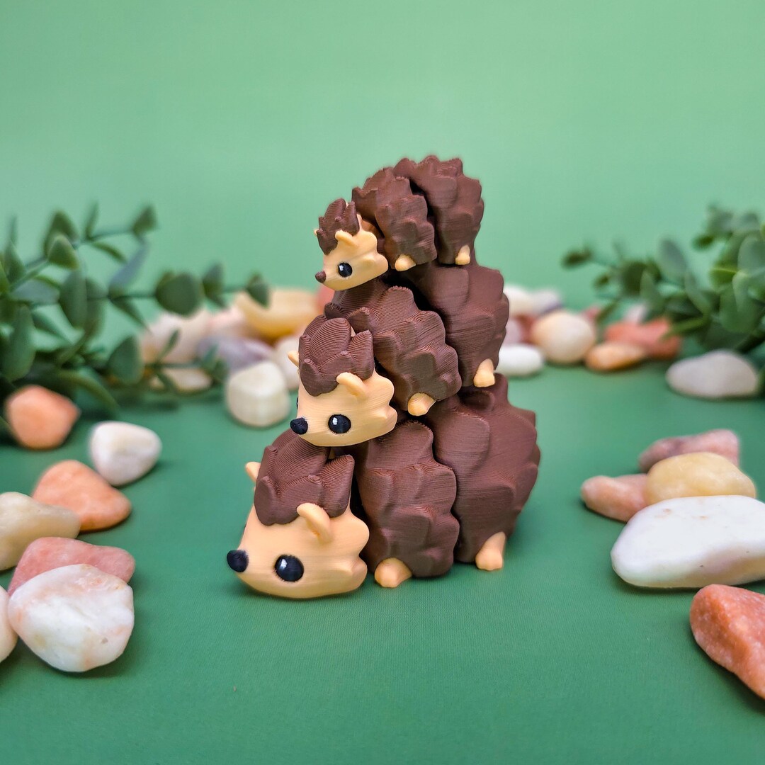 Hedgehogs Articulated Fidget Toy for Kids and Adults, 3d Printed Animal ...