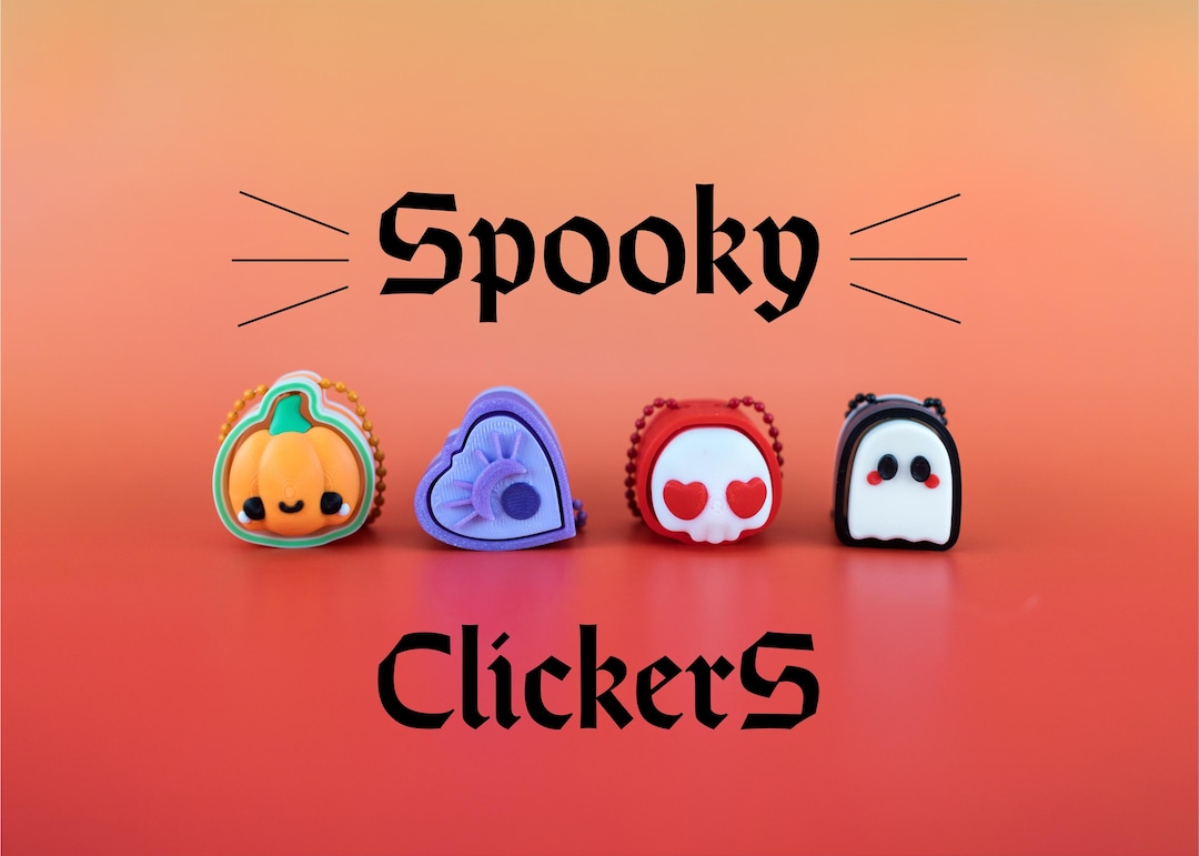 Halloween Fidget Clickers for Kids + Adults, Boo Basket Stuffers ...