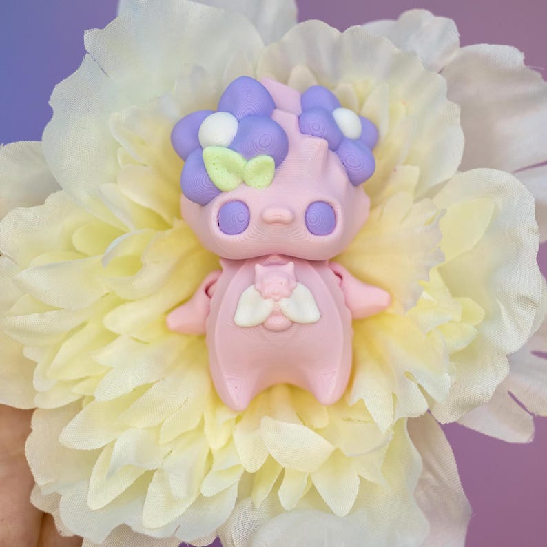 Flower Pixie Articulated Fidget Toy for Kids and Adults, 3d Printed ...