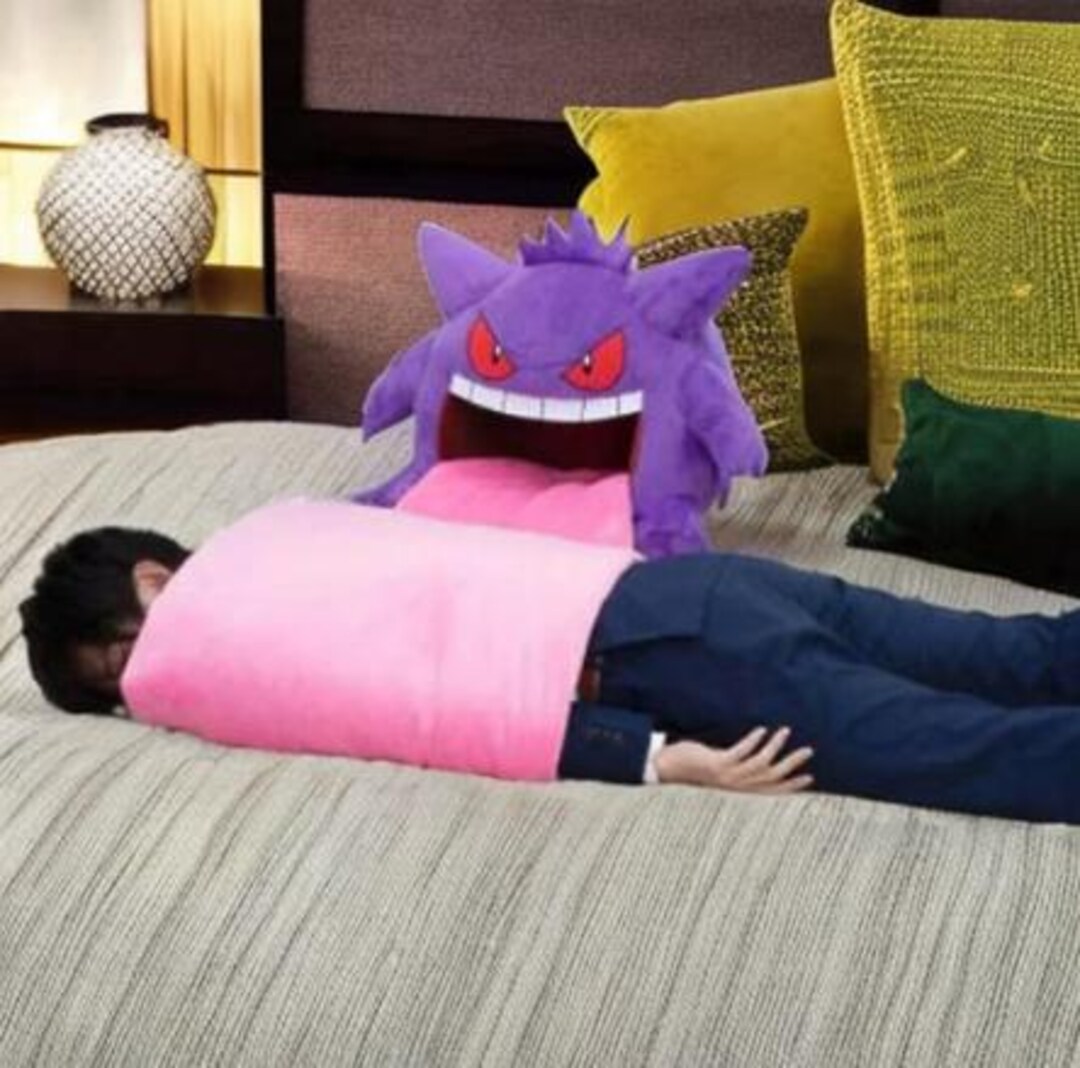 HANDMADE Anime Cute Pokemon Gengar Plush Peripheral Big 130cm Gengar ...
