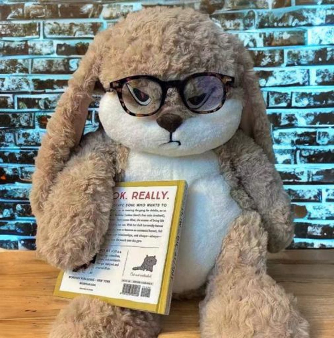 HANDMADE 46cm Angry Rabbit Large Size Plush Toy Cute Animal Plushie ...