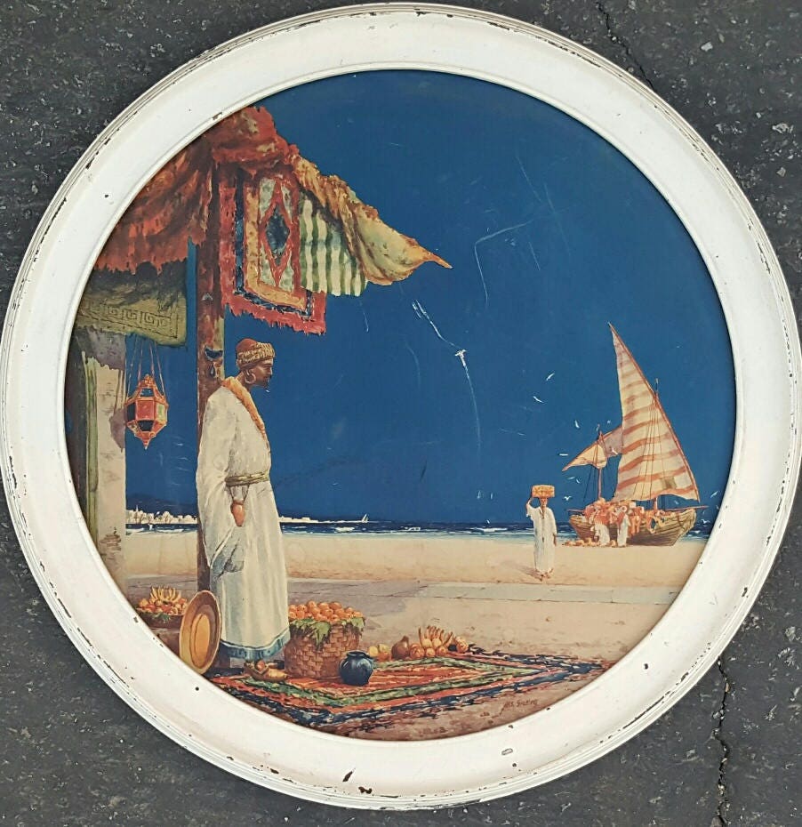 JAS GREIG Arabic Print Vintage James Greig Arabic Lithograph Print 1941 ...