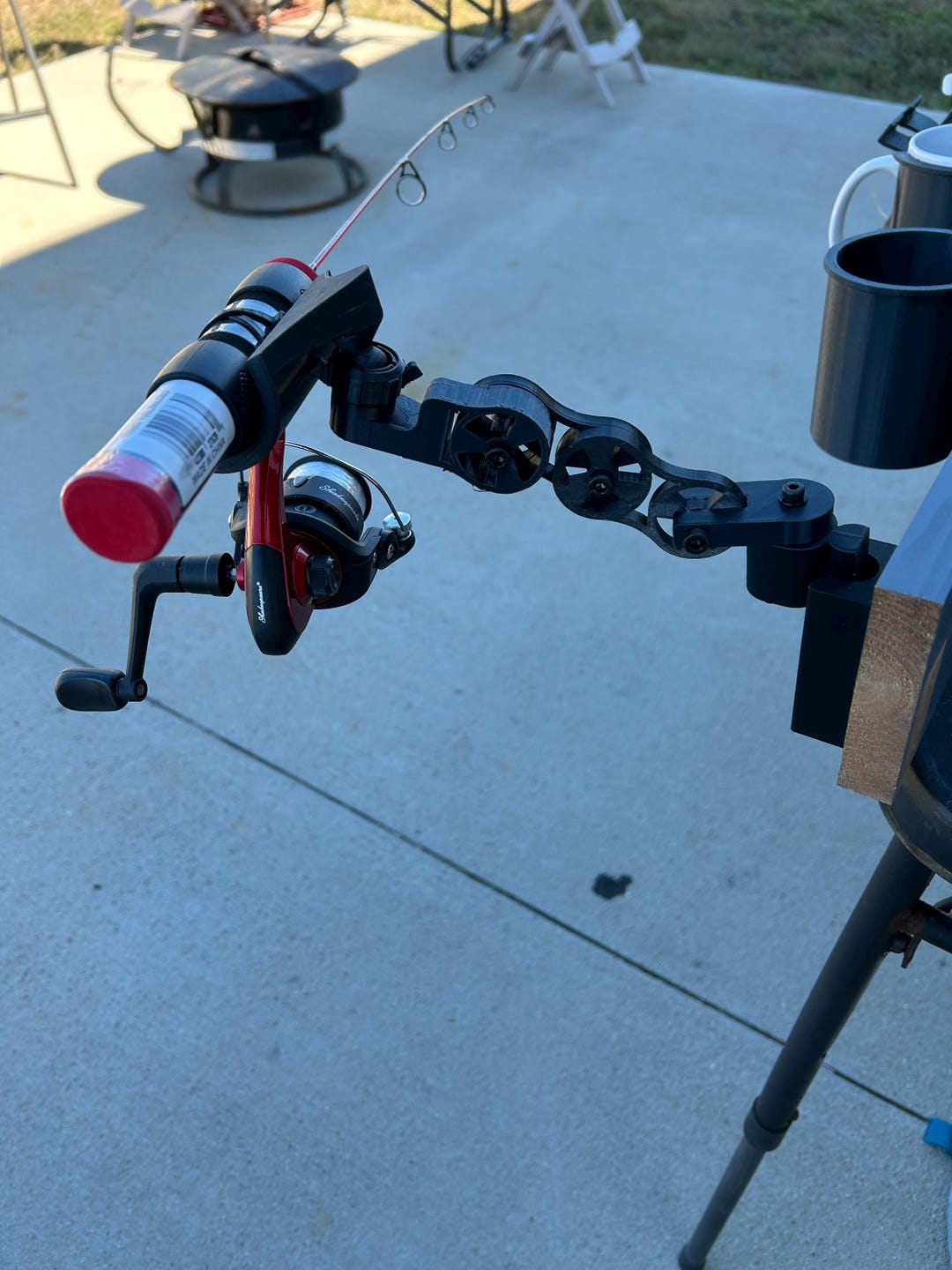 Ice Fishing Rod Holder Wall Mounted in Your Ice House New Improved 360 ...