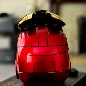 Ironman Mk5 Helmet Shiny Gold - Red - Etsy