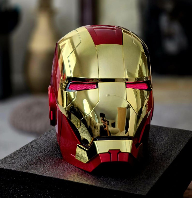 Ironman Mk5 Helmet Shiny Gold - Red - Etsy