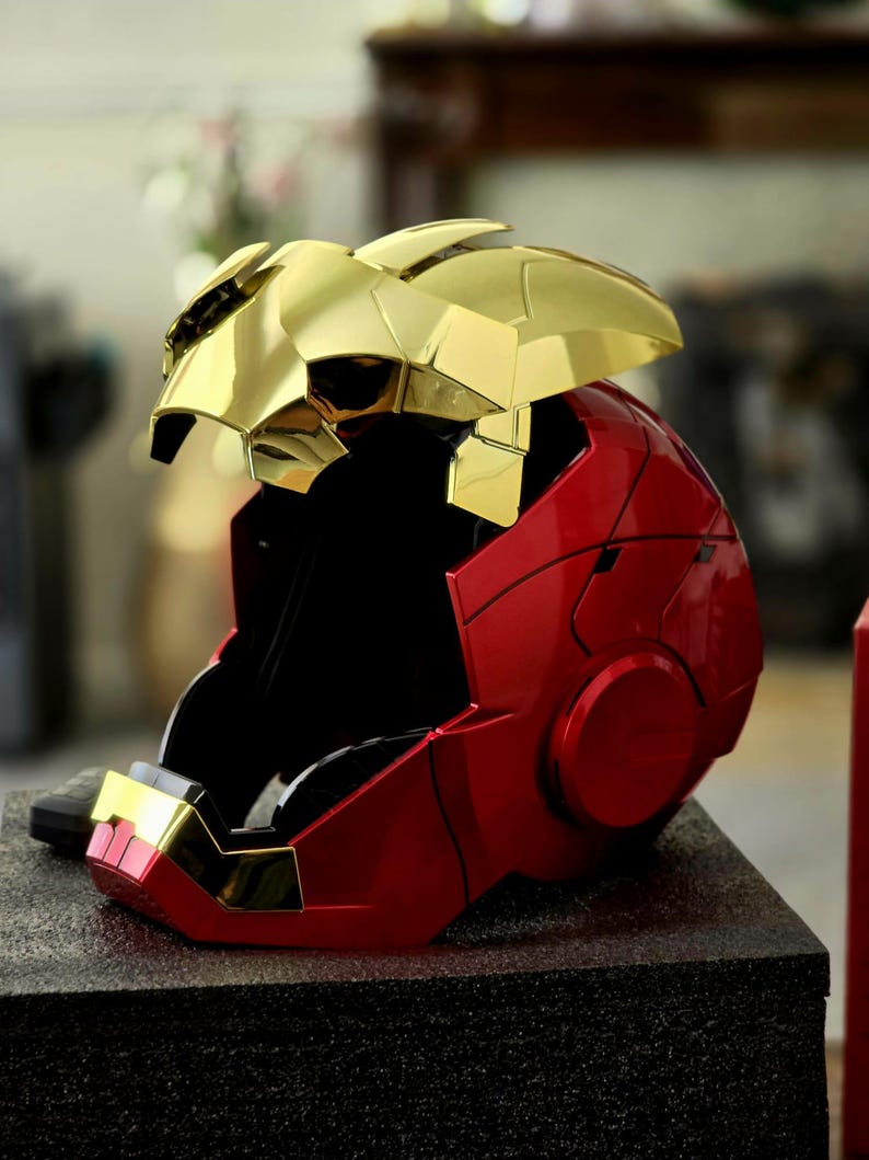 Ironman Mk5 Helmet Shiny Gold - Red - Etsy