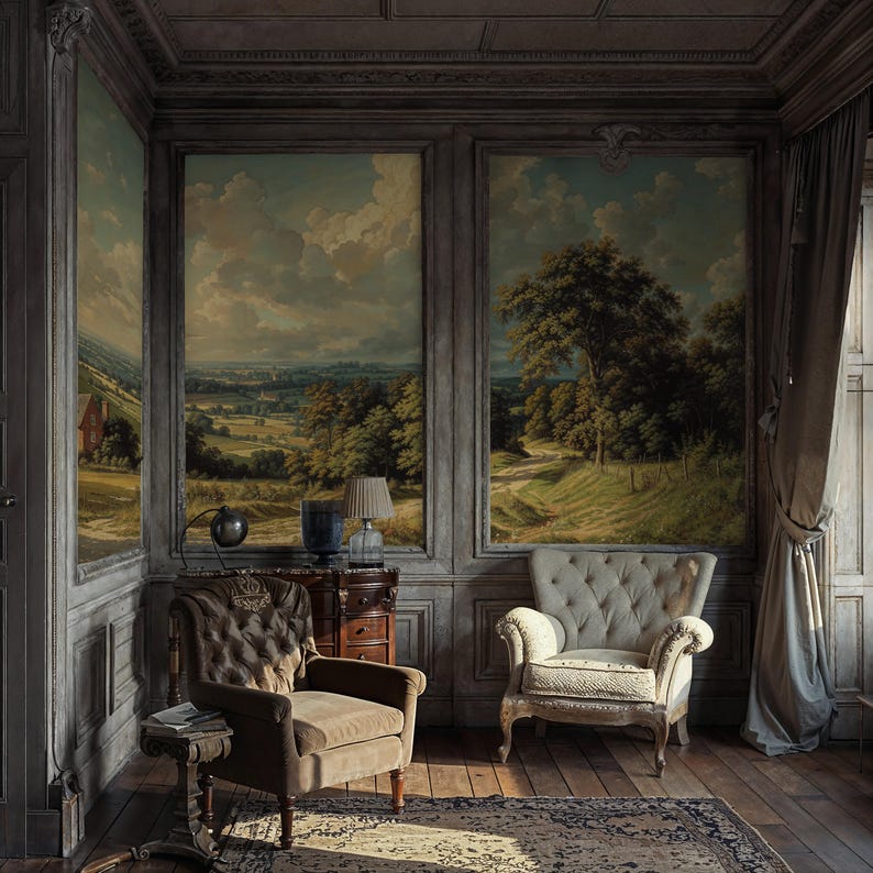 Panoramic Landscape Wallpaper Peel and Stick, Scenic Wall Murals ...