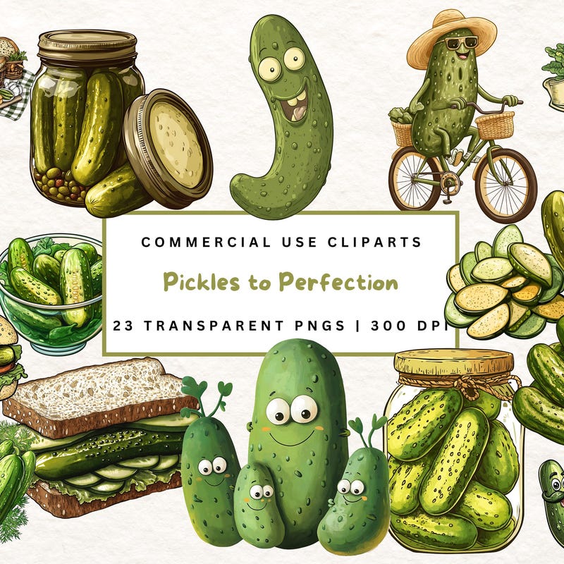 Pickle Clipart - Etsy