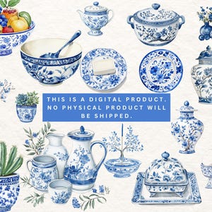 Chinoiserie Clipart Blue Toile Clipart Blue Toile Clipart ...