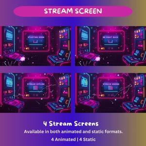 Retro Arcade Stream Package Animated Twitch Overlays Pixel Art - 8-bit ...