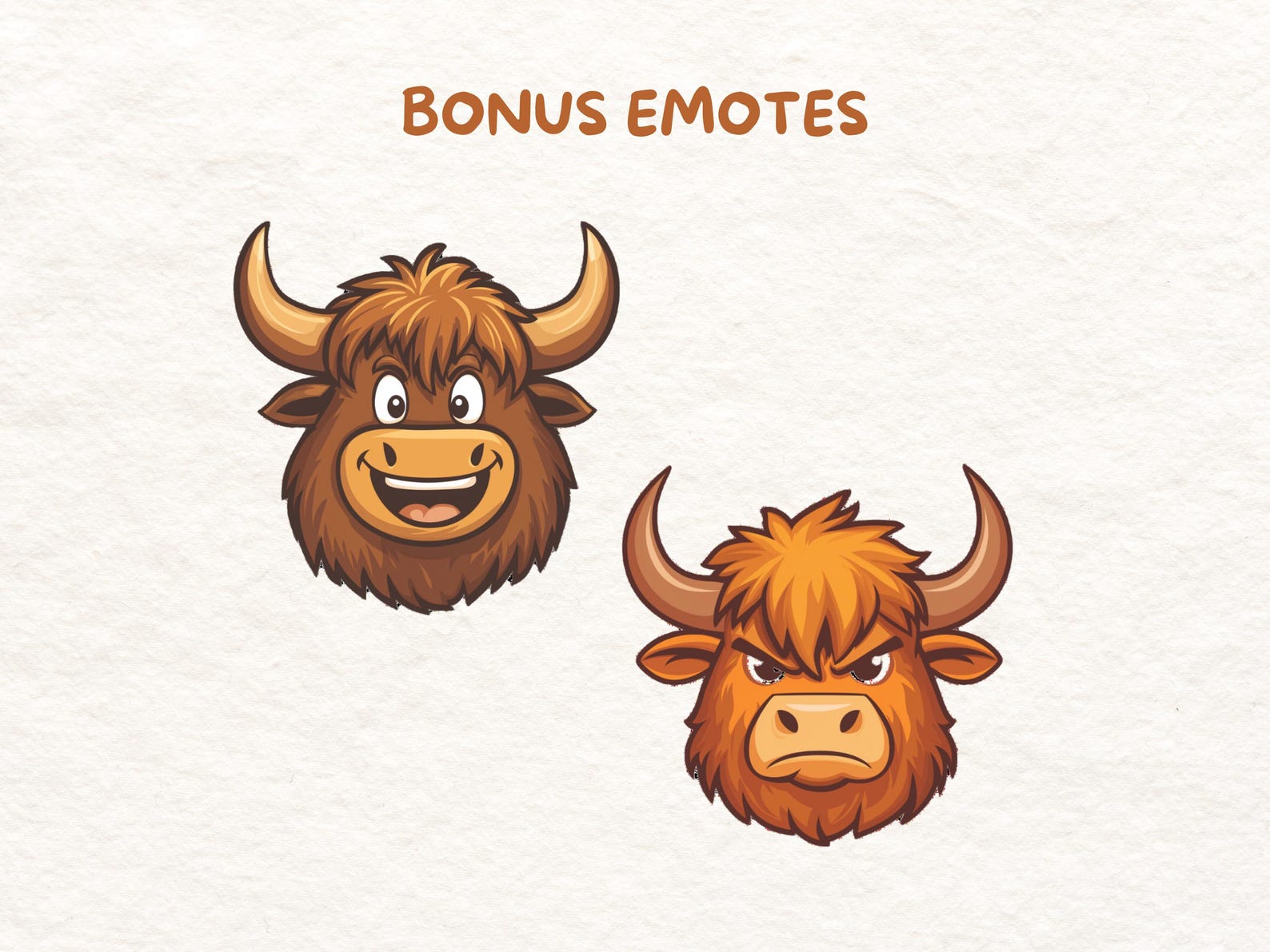 Animated Highland Cow Emote Kawaii Emoji Pack for Streaming Highland ...