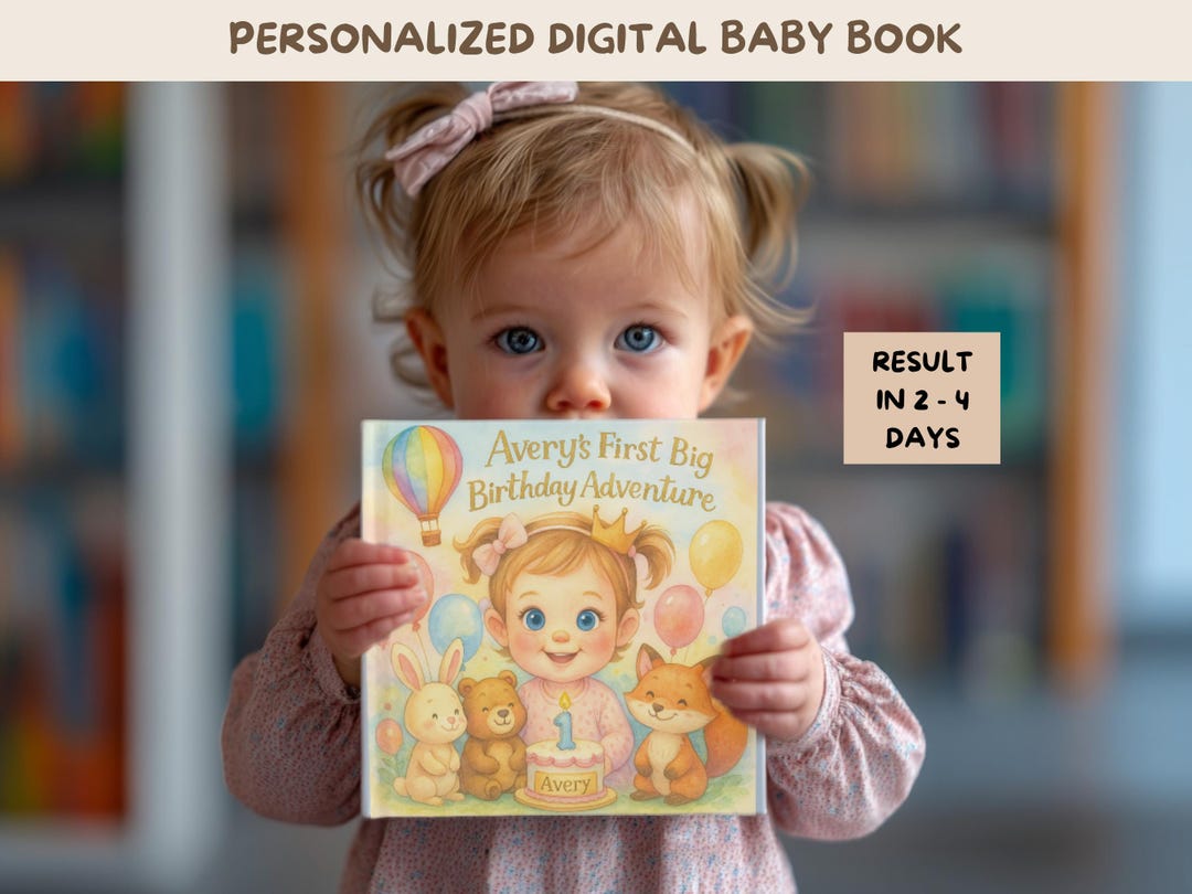 Personalized Book for Kids First Birthday Gift Custom Baby Book ...